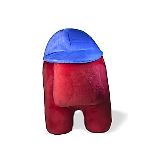 P.M.I. Among Us Baseball Plush Buddy - 1-Foot-Tall Red Huggable Plushie Collectible, 12 Inch Kid's Toy