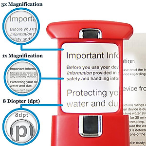 EasY Magnifier Small Pocket Magnifying Glass 3X with LED Light for Reading; Lighted Hand Held Coin Loupe; Mini Magnify Lens; Gifts for Seniors