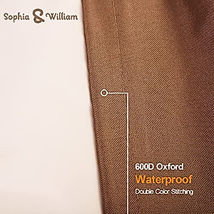 Sophia & William Patio Umbrella Cover, Outdoor Waterproof 600D Oxford Fabric Umbrella Covers for 9-13 Feet Outdoor Cantilever Offset Umbrellas