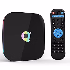Android 9.0 TV Box 4GB RAM 64GB ROM, Q Plus Android Box H6 Quad-core WiFi 2.4GHz Support 6K H.265 HD 2.0 Ethernet