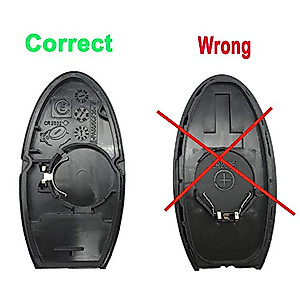 Smart Key Fob Case Shell Fit for Nissan Altima Maxima Murano Infiniti KR55WK48903 4 Buttons Replacement Keyless Entry Remote Car Key Housing Casing Outer Cover with Uncut Blade Blank & Keyring (1)