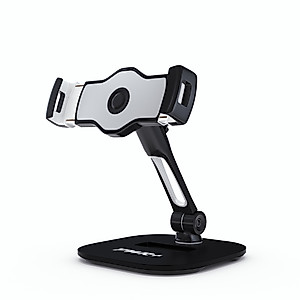 Tablet Stands and Holders Adjustable: Tablet Cell Phone Holder 360 Degree Swivel Angle Rotation for 4 to 11 inches Tab Phone iPad Samsung Galaxy Perfect POS Kitchen Bedside Office Table Reception