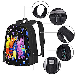 Pobecan The Anime Backyardigans Backpack Laptop Backpack School Daypack Book Bag Travel Bag for Men Women Boys Girls