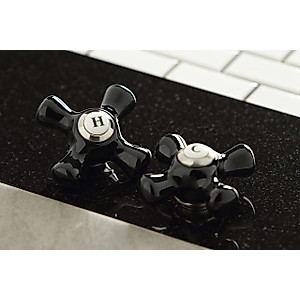 Kingston Brass KB1798PKXBS 8" to 16" Widespread Kitchen Faucet with Brass Sprayer, 8-1/4", Brushed Nickel