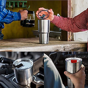 Replacement Tumbler Lids, 30Oz Spill Proof and Splash Resistant Lid For YETI Rambler Tumbler, SOEOR Tumbler, Ozark Trail cup and other brands Vacuum insulation stainless steel Tumblers