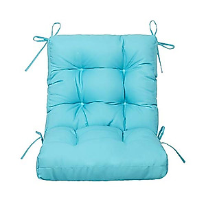 ARTPLAN All Weather Chair Outdoor Cushions Wicker Tufted Pillow with Back for Outdoor Furniture