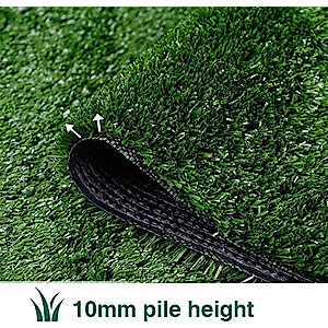 Artificial Grass Turf Lawn-4 Feet x 6 Feet, 0.4" Indoor Outdoor Rug Synthetic Grass Mat Fake Grass