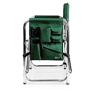 ONIVA - a Picnic Time brand - Sports Chair with Side Table, Beach Chair, Camp Chair for Adults, (Hunter Green)