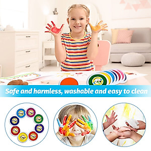 GooMart Washable Large Ink Pads for Rubber Stamps Kids (8 colors)