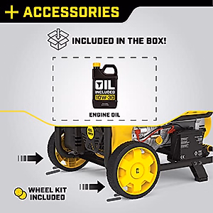 Champion Power Equipment 201110 11,500/9,200-Watt Electric Start Portable Generator with CO Shield,Yellow