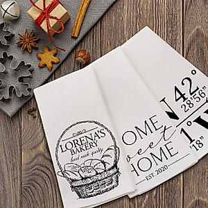 People People Personalized Kitchen Décor Tea Towel,Dish Cloth,Flour Sack for Housewarming,Wedding,Mother's Day,Grandma,Home Décor Gift,Thanksgiving,Gifts for Chef Daddy Mommy,Customize Initial,20x30