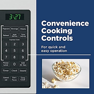 GE Countertop Microwave Oven | 0.7 Cubic Feet Capacity, 700 Watts | Kitchen Essentials for the Countertop or Dorm Room | White