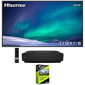 Hisense 120L5G-CINE120A 120" 4K Ultra-Short-Throw Laser TV & 120' ALR Cinema Screen Bundle with Premium 4 YR CPS Enhanced Protection Pack