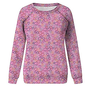 Valentines Outfits for Women New Years Eve Party Supplies Stocking Stuffers for Teens Long Sleeve Shirts for Women Pink