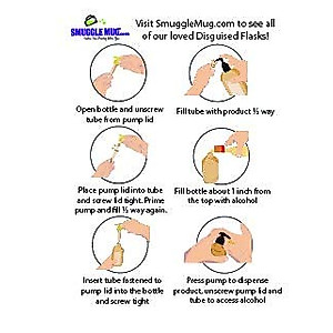 Smuggle Mug Pump Flask 17 oz Dispenses Real Product While Hiding Flask (Hand Sanitizer)