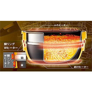 Zojirushi NP-BS10-WB IH 5-cup Pressure Rice Cooker and Warmer | AC100V 50/60Hz (Japan Model)