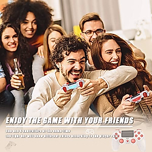 Gamrombo Wireless Controller for PS4, Wireless Gamepad Compatible with Playstation 4/Slim/Pro/PC, Built-in 1000mAh Battery with Turbo/Dual Vibration/6-Axis Motion Sensor