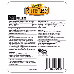 Bute-Less Comfort & Recovery Supplement Pellets, Healthy Inflammatory Response, 5 lb / 80 Day Supply