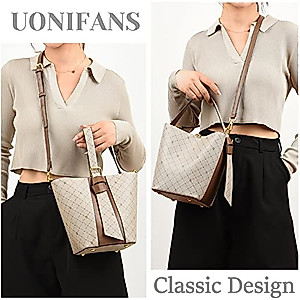 Bucket Bags for Women Soft PU Leather Shoulder Bags Tote Purses and Handbags Fashion Crossbody Bag (Beige)