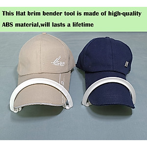 UESGSEIZO Hat Shaper, Baseball Cap Brim Tool [2PACK] White