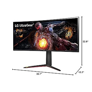 LG 34GP950G-B 34" Ultragear QHD (3440 x 1440) Nano IPS Curved Gaming Monitor - (Renewed)
