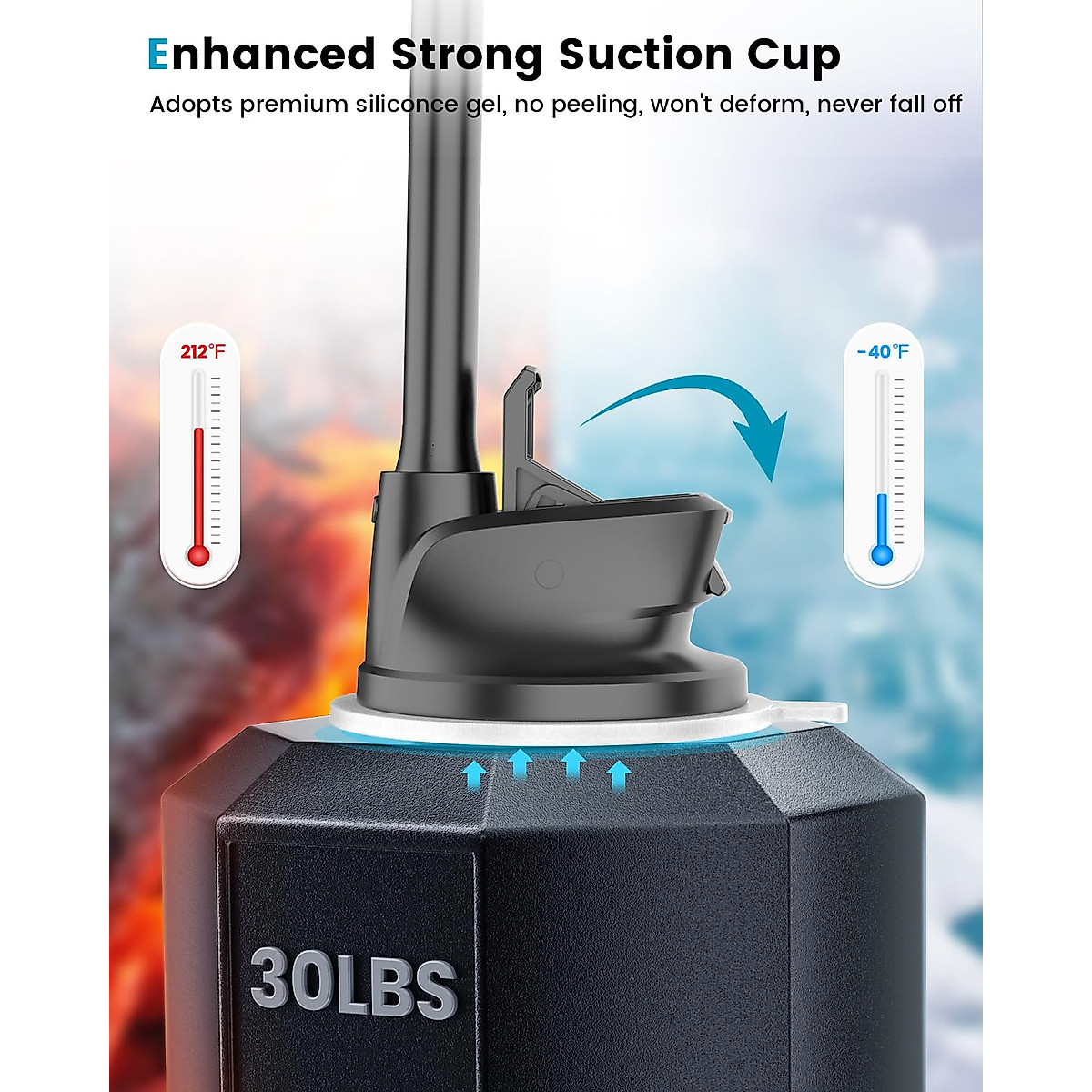 APPS2Car for Magsafe Car Mount Magnetic Phone Holder Upgraded 13-Inch Long Arm Suction Cup Windshield Mount fits iPhone 15 Pro Max Plus 14 13 12 Mini