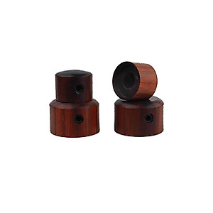 Guyker 2Pcs Red Sandalwood Concentric Stacked Knobs, Dual Dome Control Knobs, High Grade Dome Volume Tone Knob Replacement for Electric Guitar or Precision Bass