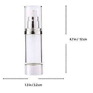 FALOME 6pcs Airless Pump Bottle Empty Refillable Travel Lotion Pump Containers for Refillable Cosmetic Bottle Foundation Pump