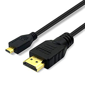 CBUS 25ft HDMI to Micro HDMI Cable for Sony FDR-AX53 Handycam, HXR-NX80, FDR-AX700, HDR-CX405, FDR-AX100, Panasonic Camcorder HC-V800, HC-WXF1, HC-VXF990, HC-VX981K, HC-V770K, HC-V100 Zoom Q2n, Q4n Q8