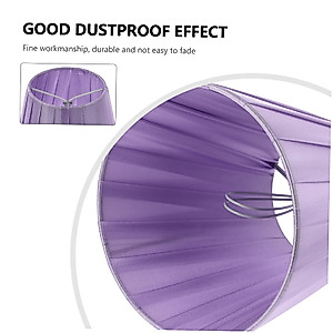 Purple Fabric Drum Lamp Shade for Table Lamps - Clip-on, 5.5x3.5x4.9 Inch