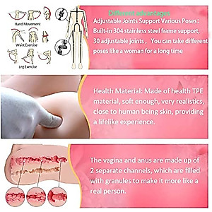 5.45 FT Full Size Sex Doll Male Small Breasts Sex Love Doll Lifelike Sex Dolls for Men Silicone Doll Full Body with Foot Standing Realistic Sex Doll Adult Toys