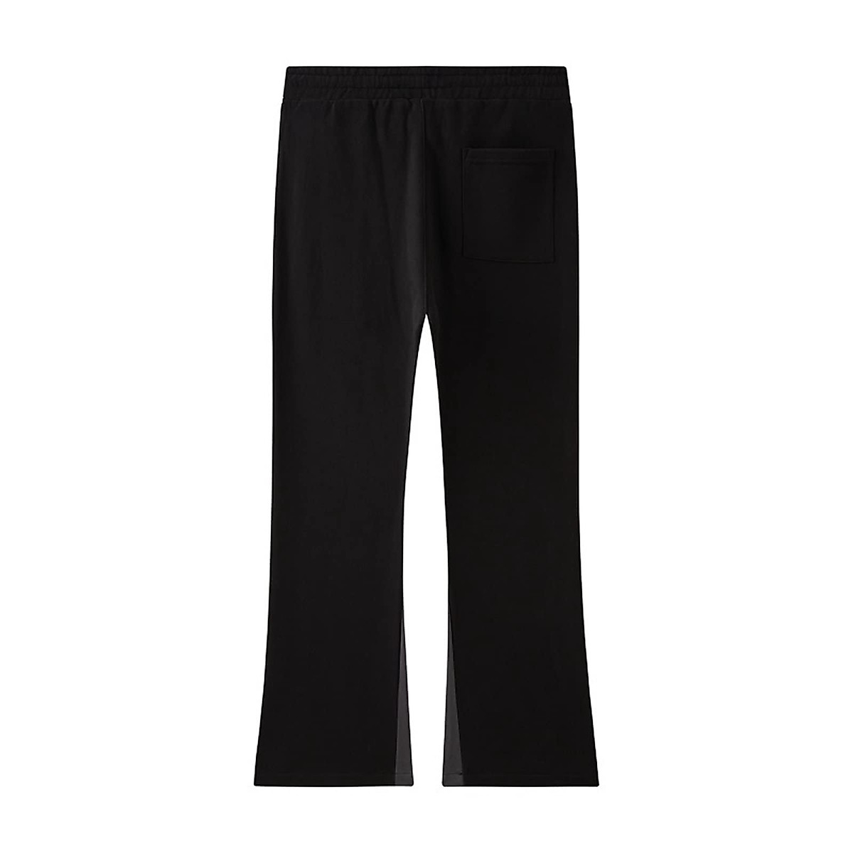 Weierpidan Faux Suede Sweatpants Women Flare Dancing Joggers Men's Patchwork Streetwear Trousers (Black,L)