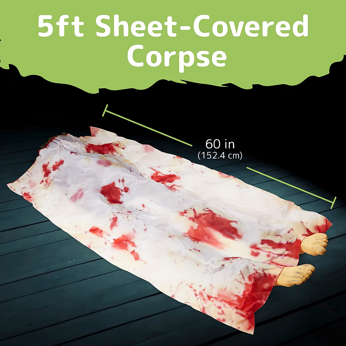 Halloween 5 Ft. Long Back From the Grave Dead Body for Creepiest Haunted House Decor - Halloween Prop Decorations - Cemetery Halloween Decorations and Outdoor Scary Props