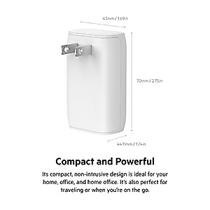 Belkin 37 Watt Wall Charger - Power Delivery 25W USB C Port + 12W USB A Port for PPS Charging Apple iPhone 14, 14 Pro, 14 Pro Max, 13 Pro, 13 Pro Max, Galaxy S21 Ultra & More - USB-C Charger