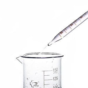 GSHLLO 4 Pcs 3ml Glass Graduated Pipette Chemistry Lab Dropper Oil Droppers Pipettes Transfer for Liquid Essential Oil