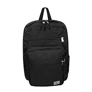 Everest Multi-Compartment Daypack with Laptop Pocket, Black, One Size