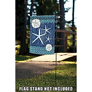 Toland Home Garden 1110256 Sand Dollars and Sea Stars summer Flag 12x18 Inch Double Sided summer Garden Flag for Outdoor House Beach Flag Yard Decoration