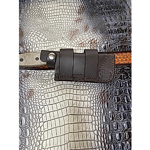 Carl Thomas Leathers Custom Made Horizontal Knife Sheath Made to Fit ONLY The Ontario Rat 3 or Esse 3 Knife. Can be Worn on Either Side. Knife NOT Include.