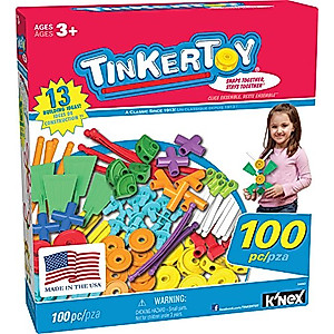 TINKERTOY ‒ 100 Piece Essentials Value Set ‒ Ages 3+ Preschool Education Toy