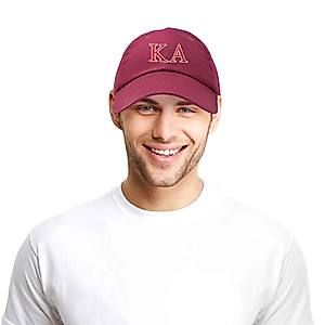DALIX Kappa Alpha Order Fraternity Greek Letters Ball Cap Embroidered Hat in Maroon