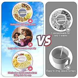 BABORUI Snack Tray for Stanley 30 oz Tumbler with Handle, Tumbler Snack Bowl Compatible with Stanley Cup 30 oz, Reusable Snack Ring for Stanley Cup Accessories(Silicone White)