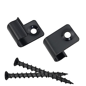 ITROLLE 20PCS Stainless Steel Starter Clips Grooved Decking Clips Deck Starter Clips for Composite Deck Boards Universal Starter Deck Clips with Decking Screws, Black