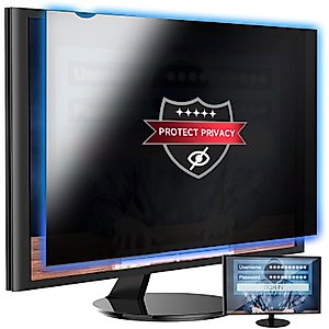 Skylarking 24 inches Computer Privacy Screen Filter, Anti-Spy Anti-Glare Screen Protector Film Compatible 24" Widescreen Computer Monitor with Aspect Ratio 16:9 (WxH:531mm x 298mm)