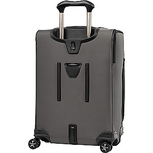 Travelpro Crew Versapack Softside Expandable 8 Spinner Wheel Carry on Luggage, USB Port, Men and Women, Jet Black, Carry on 21-Inch