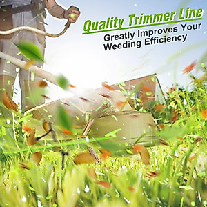 8 Pcs AC80RL3 Replacement Trimmer String for Ryobi One Plus+,0.080" Diameter String Trimmer Refll and AC14HCA Cover Cap Compatible with Ryobi 18v,24v,and 40v Cordless Trimmers(6 Spools+2 Caps)