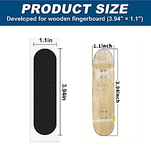 Haisalin 20Pcs Fingerboard Grip Tape, Precut Fingerboard Foam Grip Tape,Foam Grip Tape for Fingerboards, Precut & One Step Instal(20)