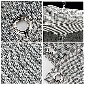 ALBN Balcony Privacy Screen Weather Resistance Windshield UV Protection HDPE Patio Balcony Covering, with Eyelet, Height 1.1m/1.2m (Color : Gray, Size : 1.1x5m)