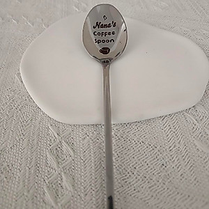 Gift for Nana from Granddaughter Grandson Funny Nana's Coffee Spoon for Grandma Nana Coffee Tea Lover Gifts Spoon for Nana Grandmother Christmas Gifts Stainless Steel Spoons