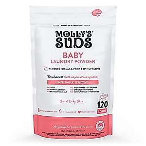 Molly's Suds Baby Laundry Detergent Powder | Removes Formula, Poop & Spit-Up Stains | Extra Gentle on Newborn Skin (Sweet Baby Shea)