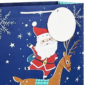 Hallmark Christmas Gift, Assorted Sizes (8 Bags: 2 Small 5", 2 Medium 8", 2 Large 11", 2 Extra Large 14") Penguins, Hedgehogs, Santa Claus, Snowmen, Trees